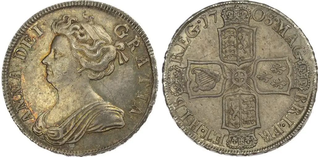 1707-1708 Anne Halfcrown coins : Exploring Intrinsic Worth